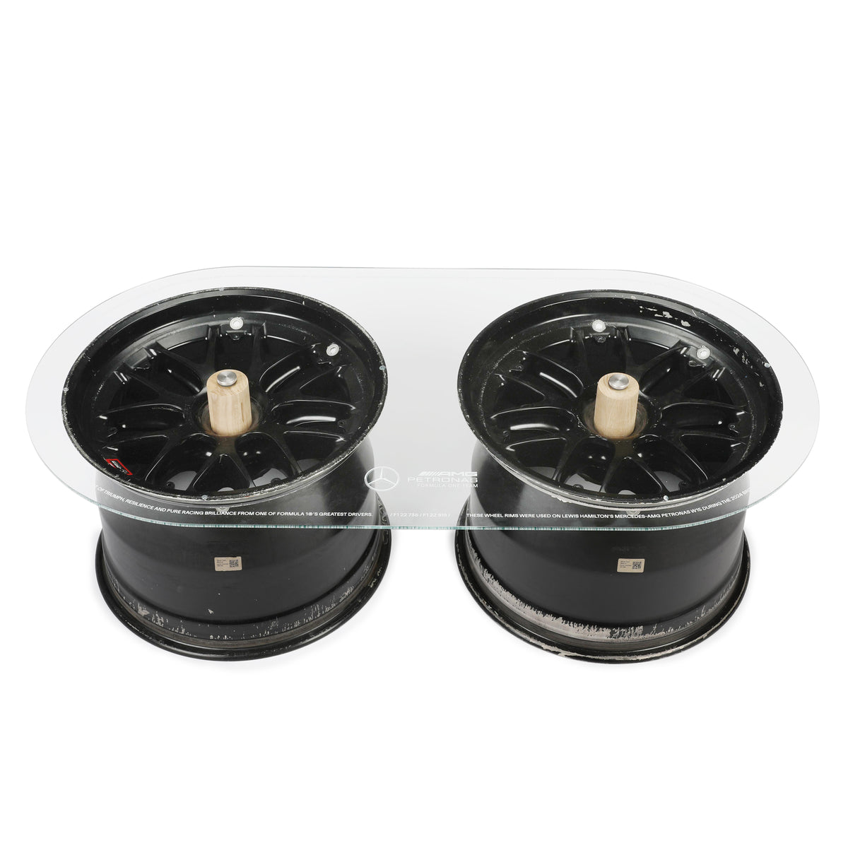 Lewis Hamilton Mercedes AMG Petronas Double Wheel Rim Table – Silverst ...