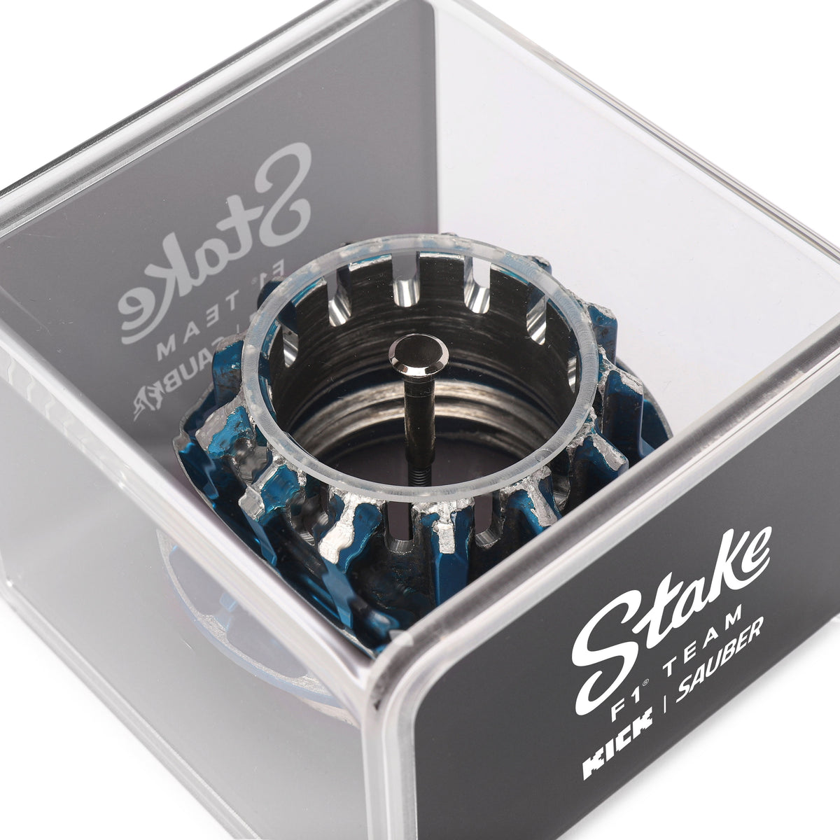 Stake Sauber F1 Team Wheel Nut in Display Case - Blue – F1 Authentics