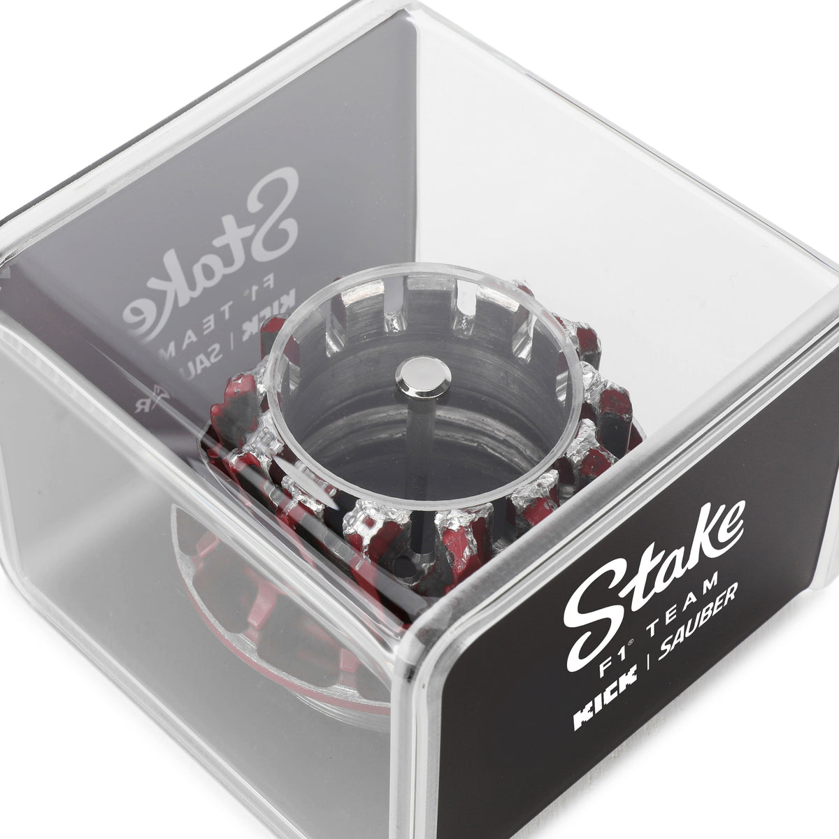 Stake Sauber F1 Team Wheel Nut in Display Case - Red – F1 Authentics